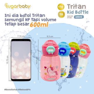 Jual Sugar Baby Tritan Kid Bottle Special Straw / Kid Bottle Slim 600ml ...
