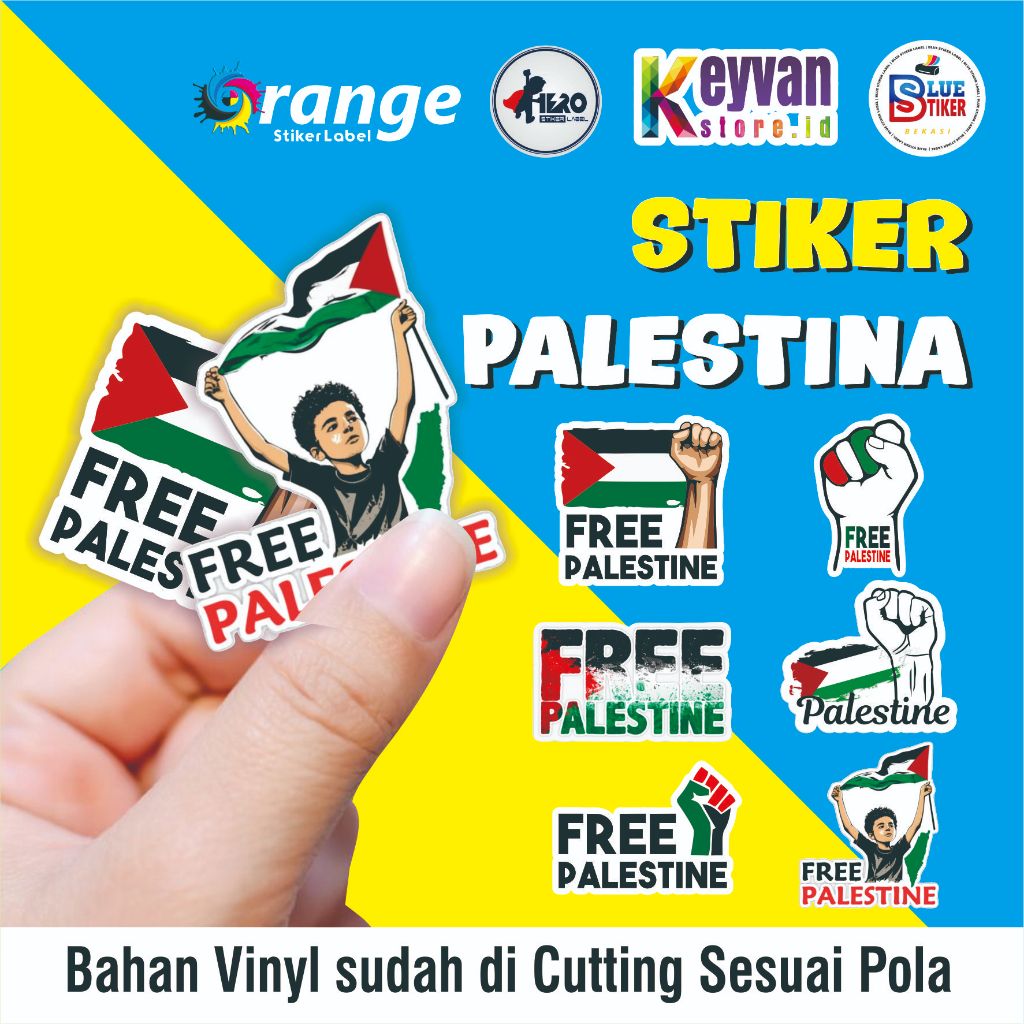 Jual STIKER PALESTINA, BENDERA TANGAN PALESTINA, STIKER PIPI, STICKER ...