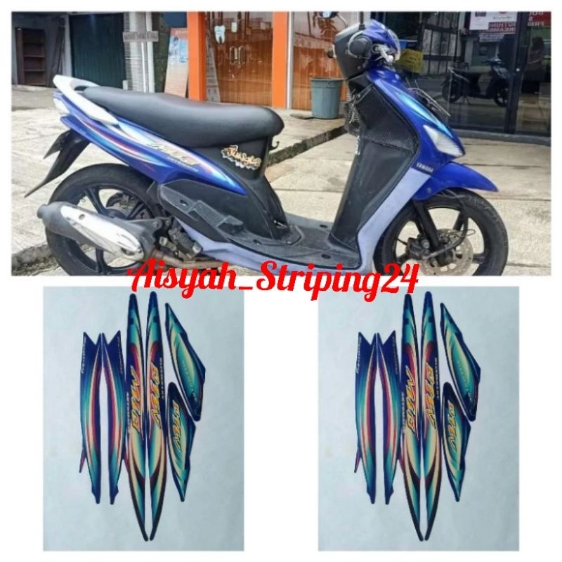 Jual stiker striping yamaha mio sporty 2007 biru | Shopee Indonesia