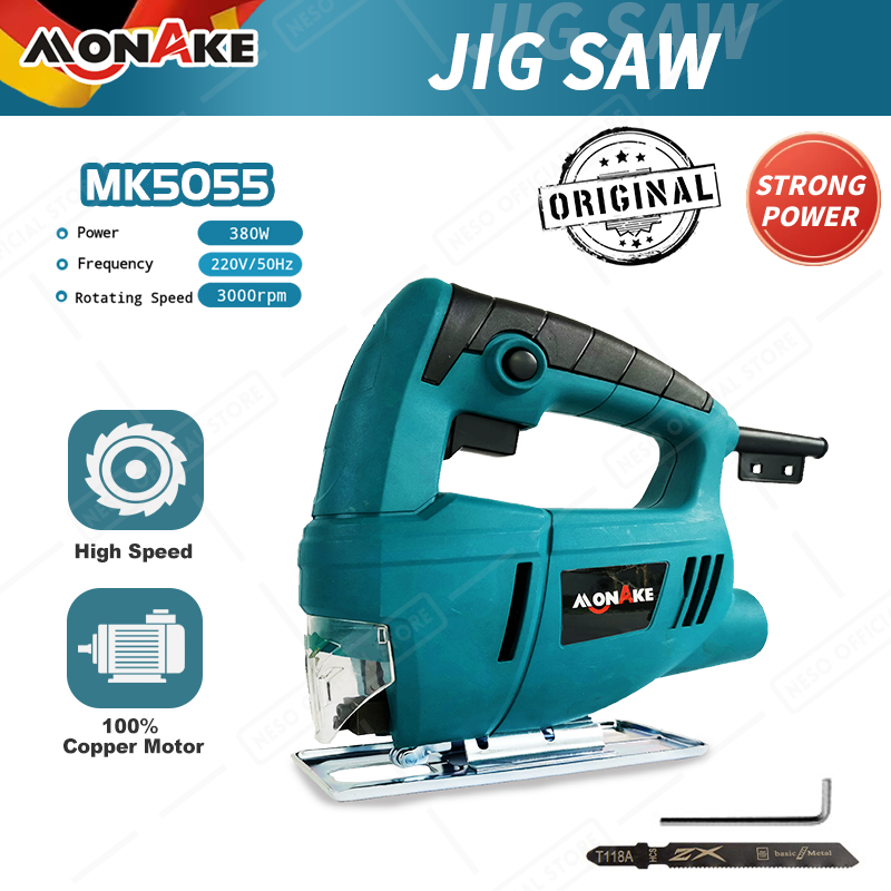 Jual Mesin Jigsaw Gergaji Triplek Potong Kayu Listrik Jig Saw Machine MONAKE MK5055 | Shopee ...