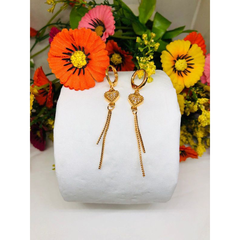 Jual anting Jurai love full permata tidak luntur tidak karat | Shopee ...