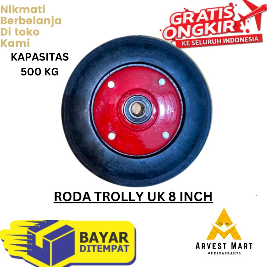 Jual RODA LORRY 8 INCH SWALLOW / RODA TROLLEY 8 INCH BIASA / RODA LORY ...
