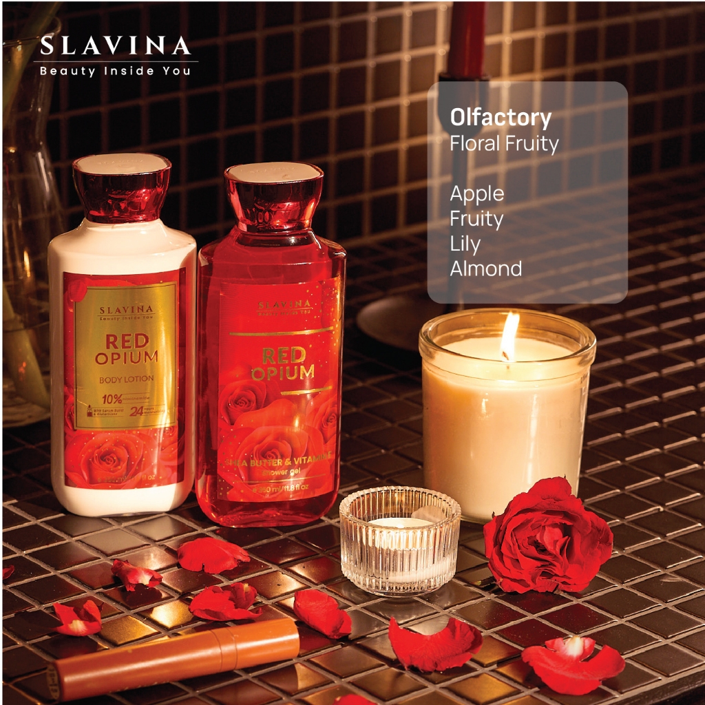Jual PAKET BODY LOTION DAN SHOWER GEL RED OPIUM BY NAGITA SLAVINA ...