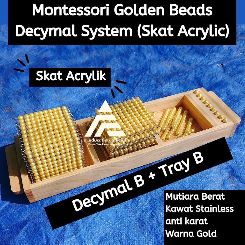 Jual Golden bead decymal Decimal system montessori desymal system ...