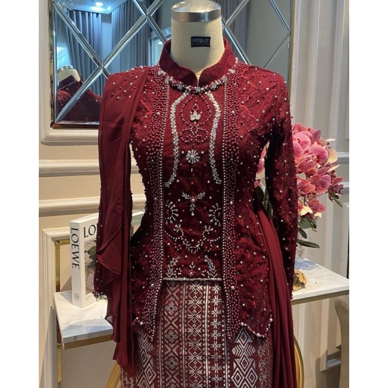 Jual kutubaru payet modern setelan kebaya rok songket random | Shopee ...