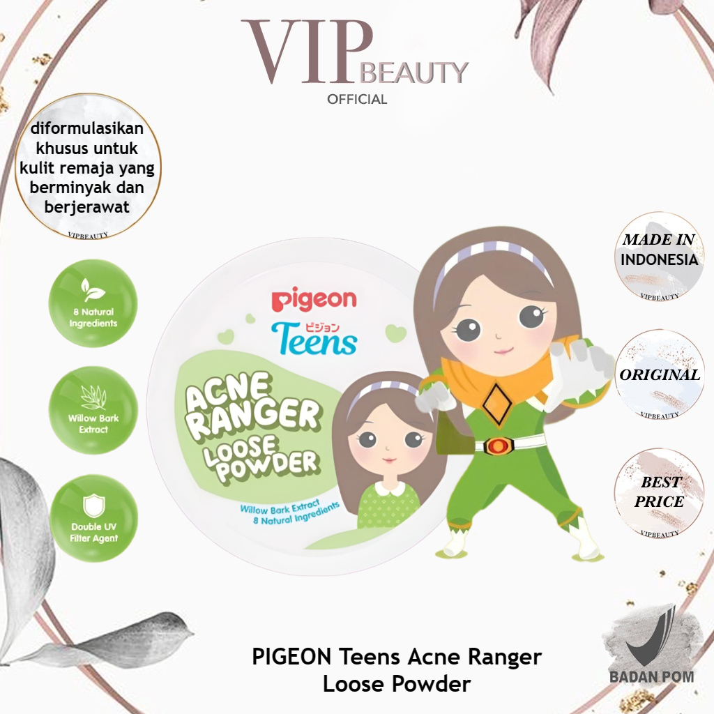 Jual PIGEON Teens Acne Ranger Loose Powder | Shopee Indonesia