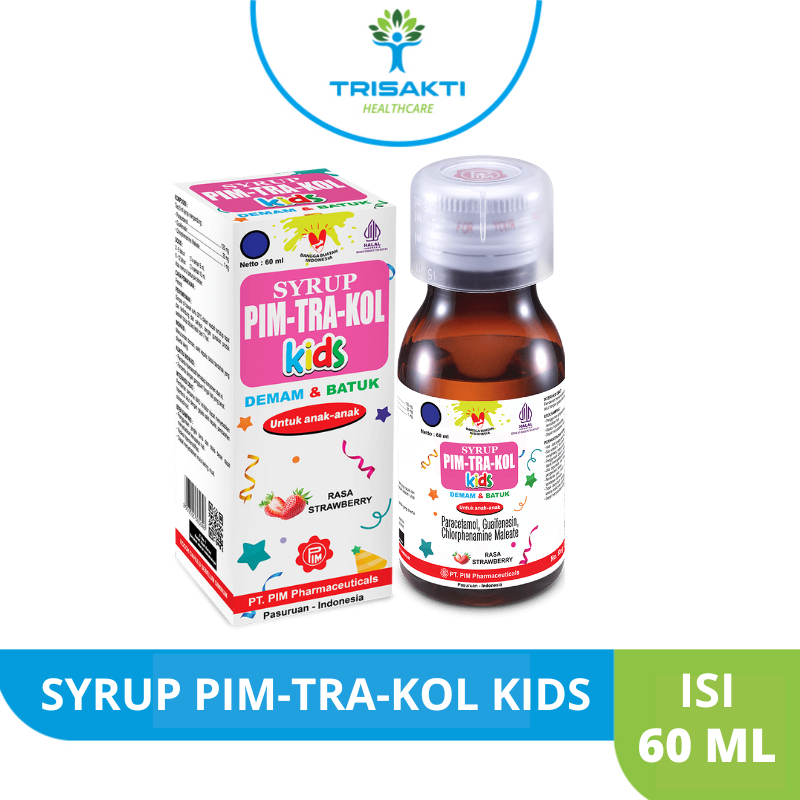 Jual PimtraKol Kids Syrup 60 ML Pimtrakol Sirup Obat Demam Batuk ...