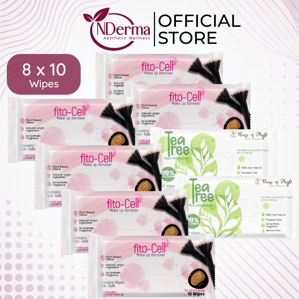 Jual NDerma Tissue Basah Fito Cell Fito Cell Make Up Remover Cleansing ...