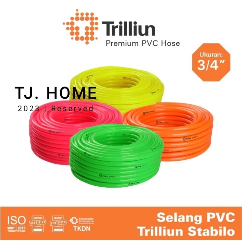 Jual Selang Air Trilliun Stabillo 3/4" Inch Premium PVC Hose Harga per Meter | Shopee Indonesia