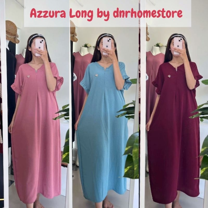 Jual Azzura Long Classic Busui Daster Kekinian Crinkle Sematakaki ...