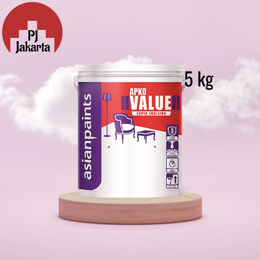 Jual Asian Paints Apko Value Emulsion 5 kg / Cat Tembok Interior ...