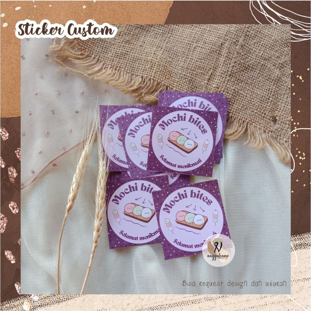 Jual Sticker Custom / sticker kertas/ sticker nama / sticker gambar ...
