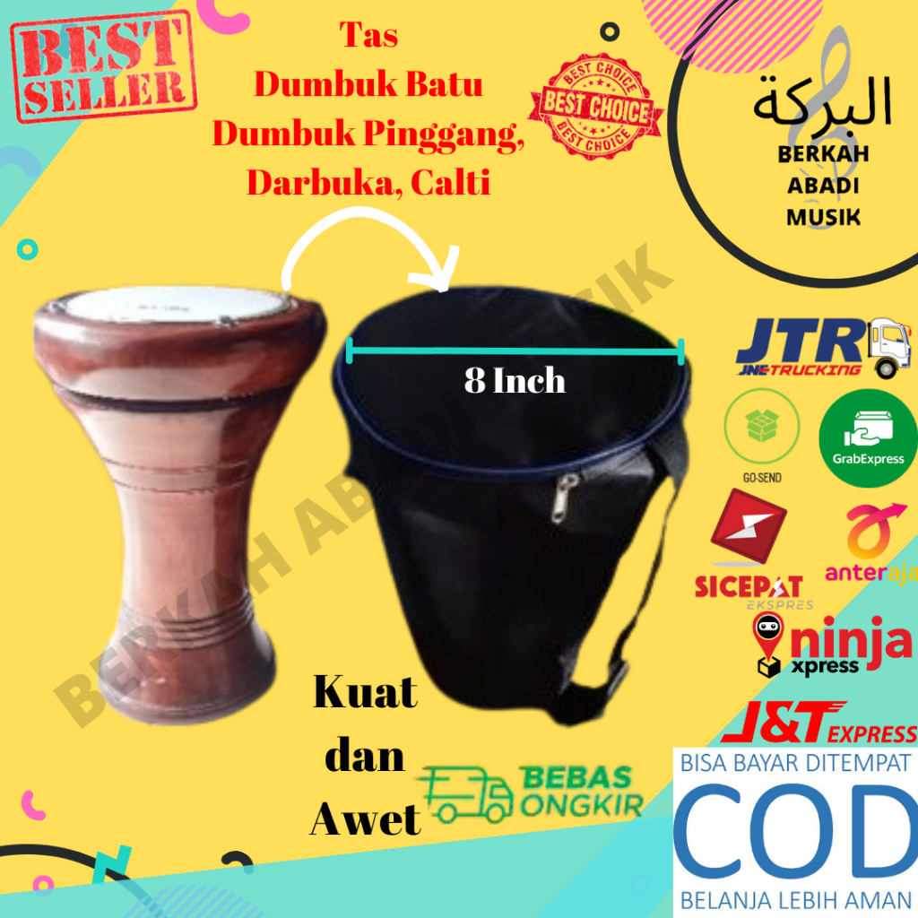 Jual Darbuka Batu 8 inch Tas Darbuka Pinggang 8 inch Tas Darbuka 8 in ...