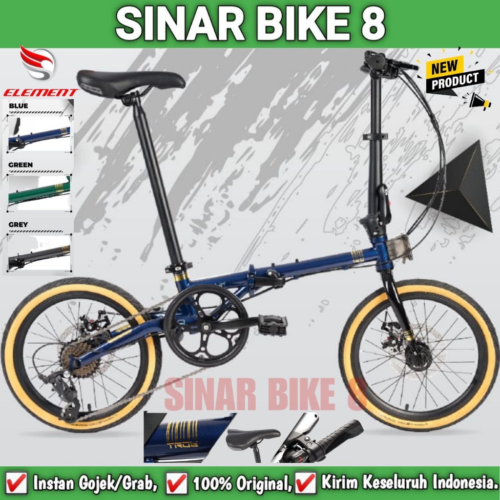Jual Sepeda Lipat ELEMENT TROY 8 Speed Ukuran16 Inch Garansi Resmi New ...