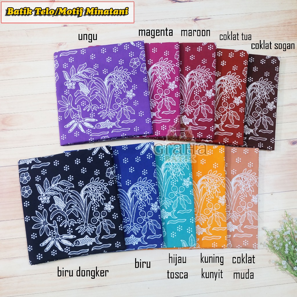 Jual KAIN BATIK BAKARAN PATI MOTIF MINA TANI MINATANI TELA TELO KETELA ...