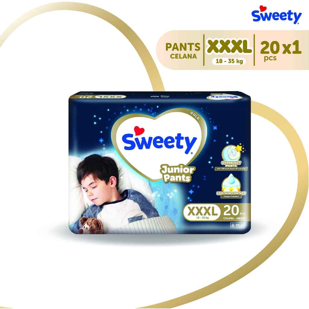 Jual Sweety Gold Junior Pants XXXL 20 Pcs | Shopee Indonesia