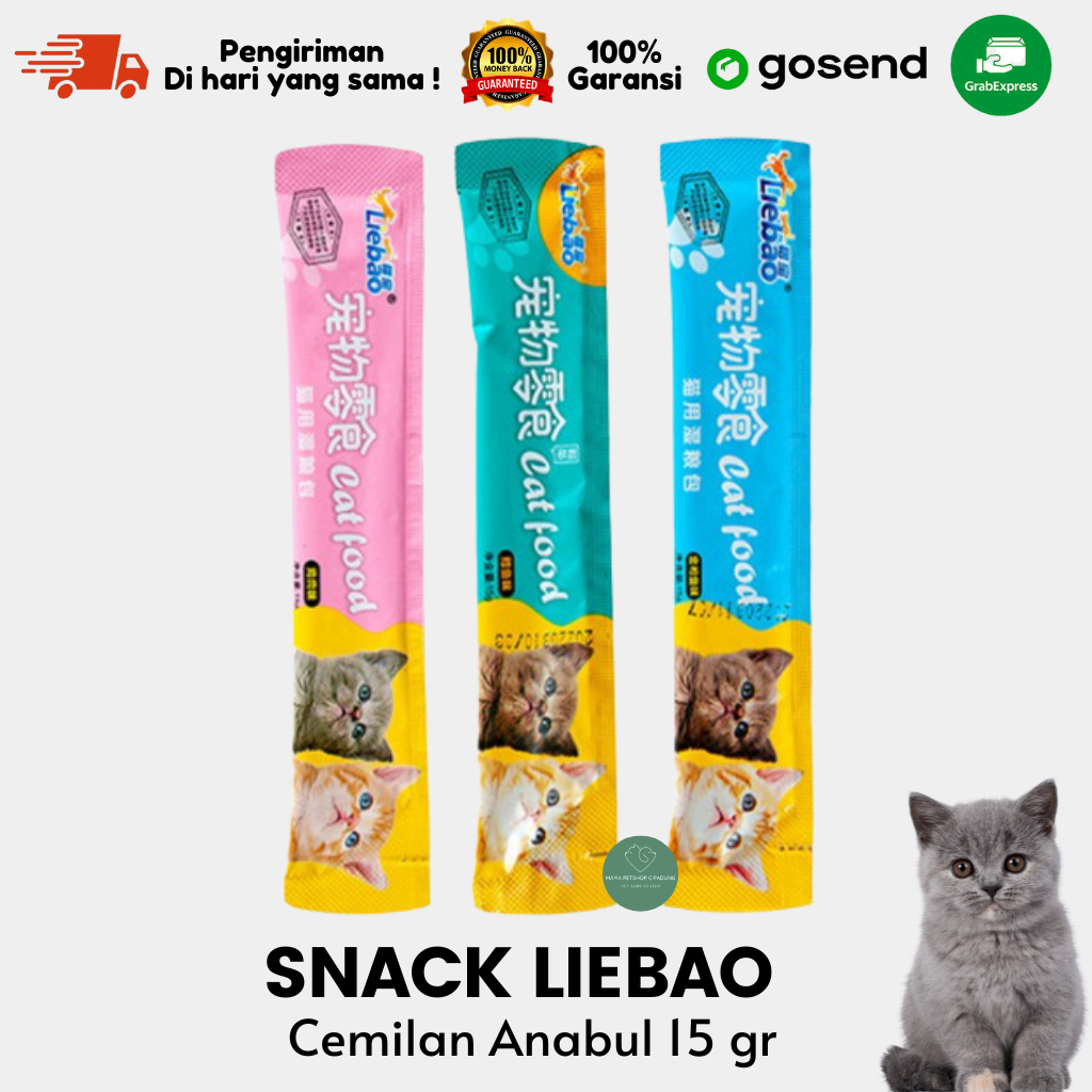 Jual Cemilan Kesukaan Kucing SNACK LIEBAO 15 GR Kemasan Satuan | Shopee ...