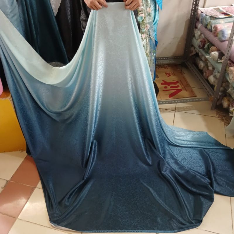 Jual (COD) Bahan JAQUAR Gradasi Motif/Jaguar Motif Gradasi Warna ...