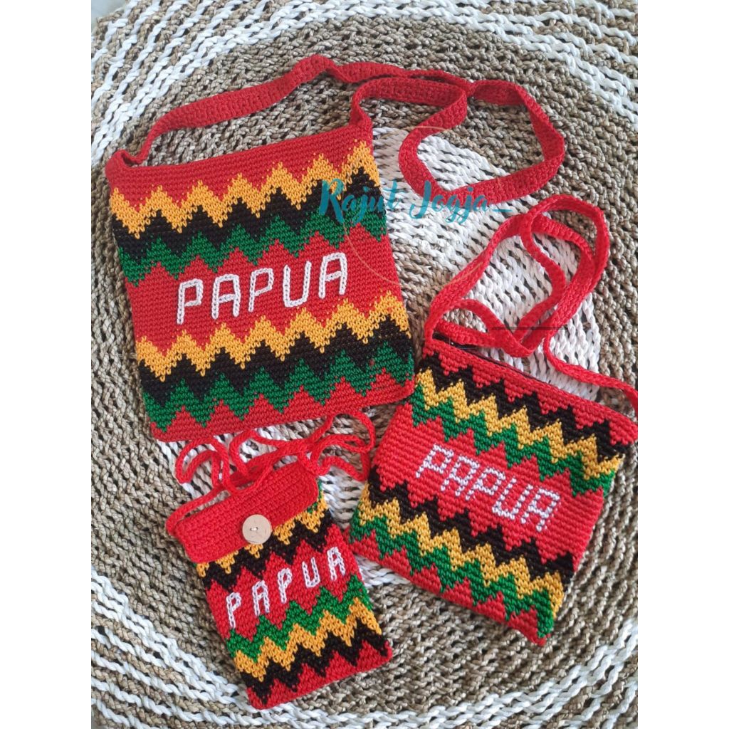 Jual Tas Papua , tas rajut , noken Papua, Tas selempang, Tas selempang ...