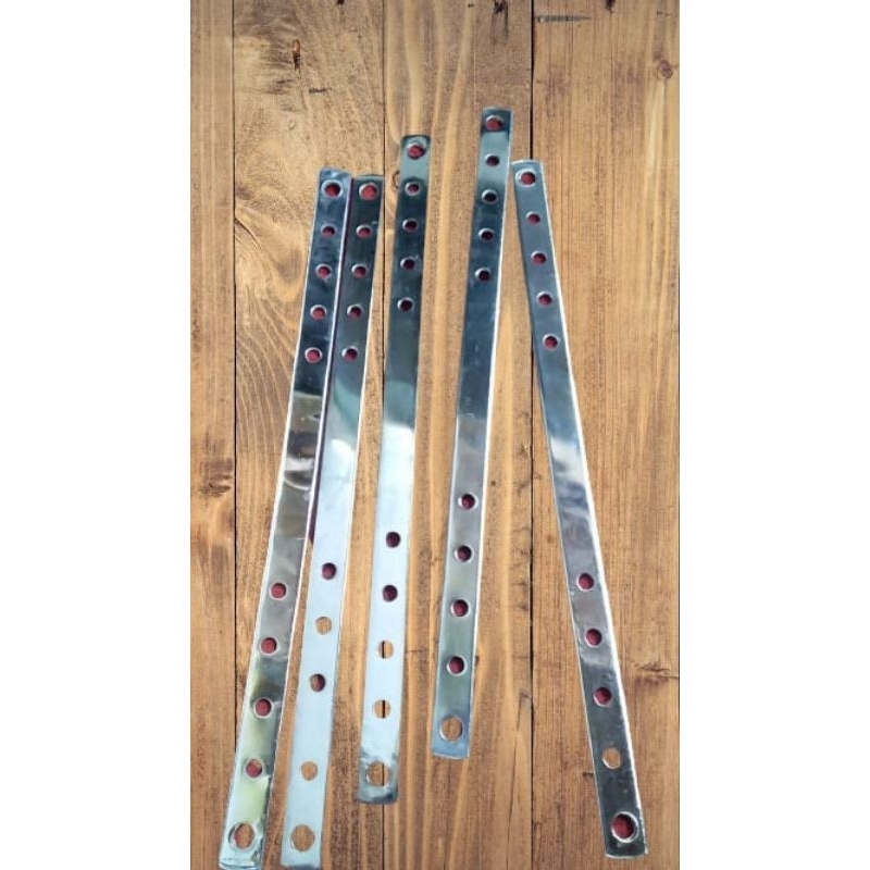 Jual panel plat lubang besi chrome/tebal 2mili meter 40.cm penggaris ...