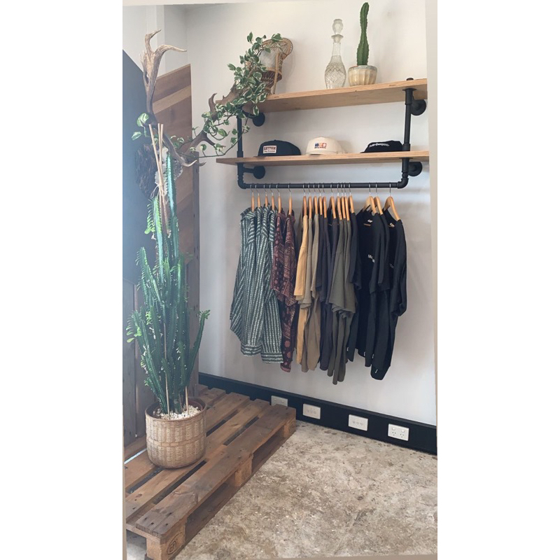 Jual Rak industrial/Rak 2 ambal/rak dinding/rak pipa besi/rak minimalis ...