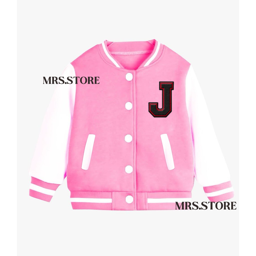 Jual Jacket Baseball varsity bomber Anak Inisial J Perempuan Laki laki ...