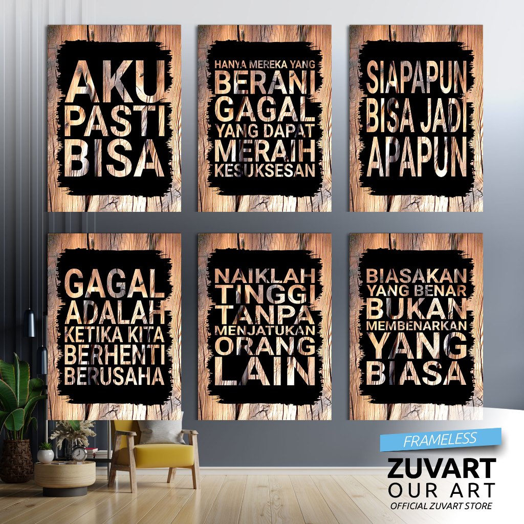 Jual POSTER MOTIVASI - HIASAN DINDING KATA-KATA MOTIVASI - WALL DECOR ...