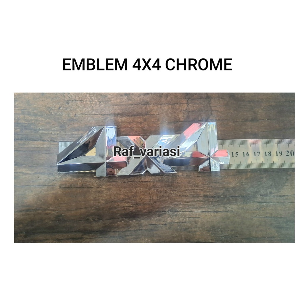 Jual Emblem Mobil 4x4 chrome / Emblem 4x4x chrome universal / emblem ...