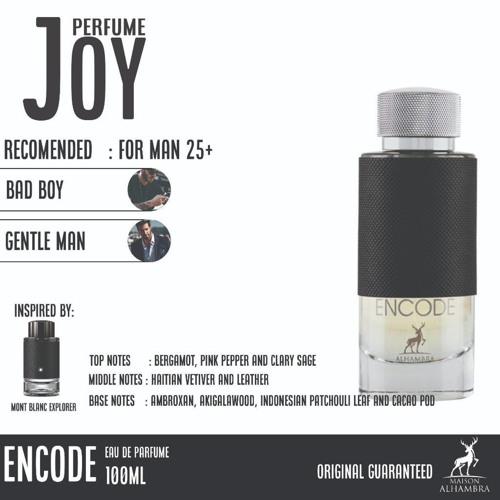 Jual Parfume Arab Encode By Maison Alhambra Original Dubai EDP 100ml ...