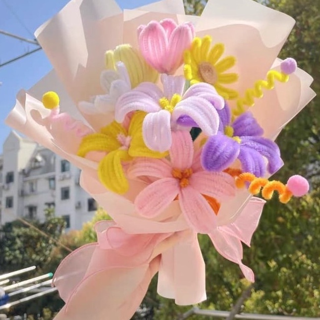 Jual Kode KMI020 [BS] Kawat Bulu Mercy Warna Pastel Pipe Cleaner Warna ...