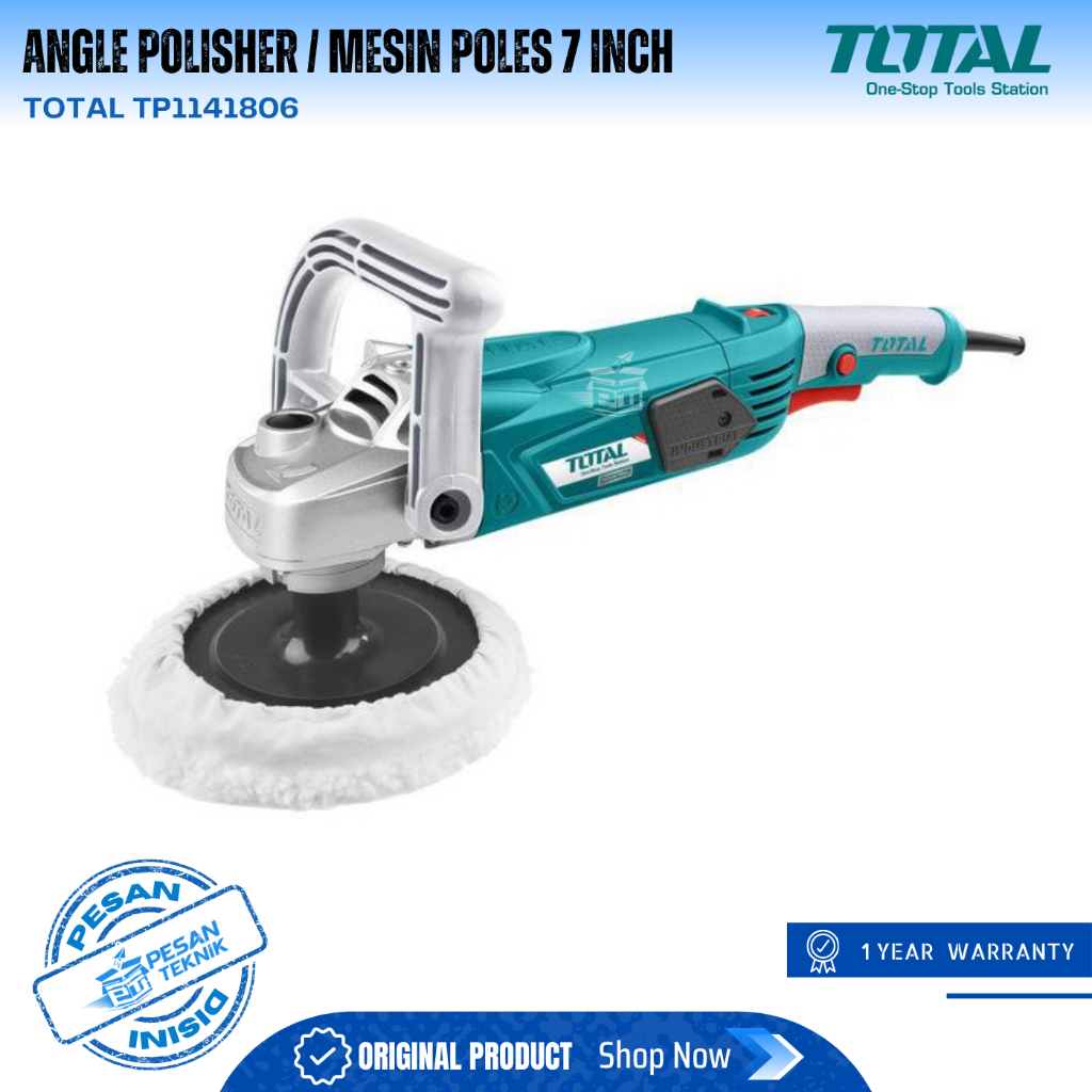 Jual TOTAL Mesin Poles Mobil Angle Polisher Mesin Poles 7inch TP1141806 ...