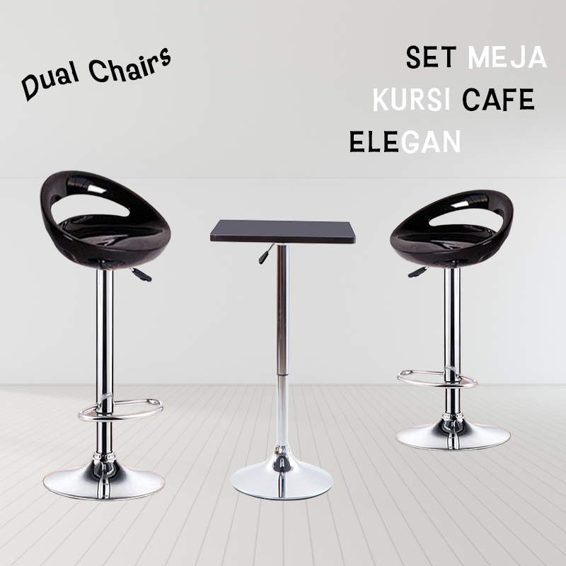 Jual Set Meja Kotak Kursi Cafe Minimalis Kursi Bar Stool Hidrolik ...
