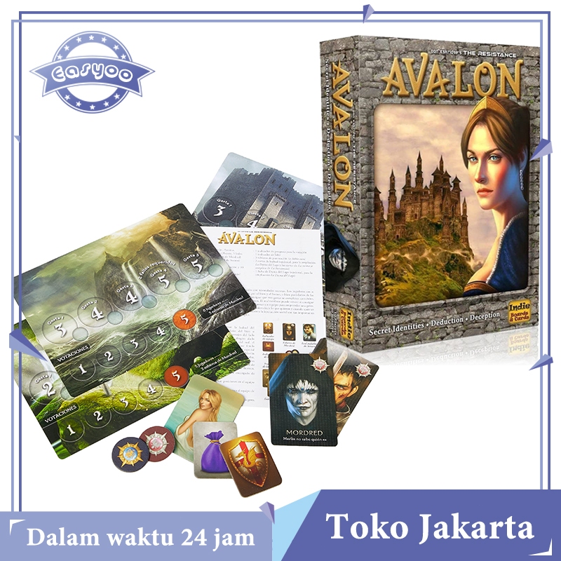 Jual Avalon The Resistance Game Card Board Social Deduction Game ...