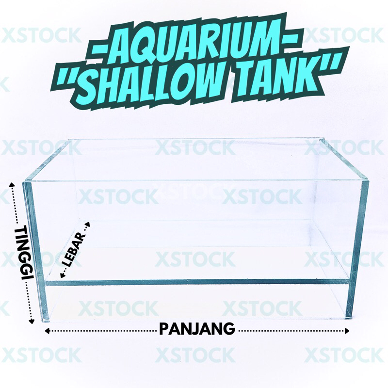 Jual AQUARIUM SHALLOW 40 30 20CM VIA INSTAN/GOJEK TANK IKAN HIAS MURAH ...