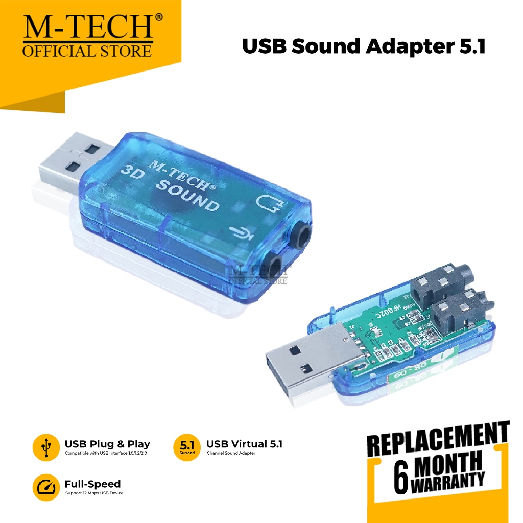 Jual MTECH USB Sound M-Tech Original 5.1 Sound Card | Shopee Indonesia