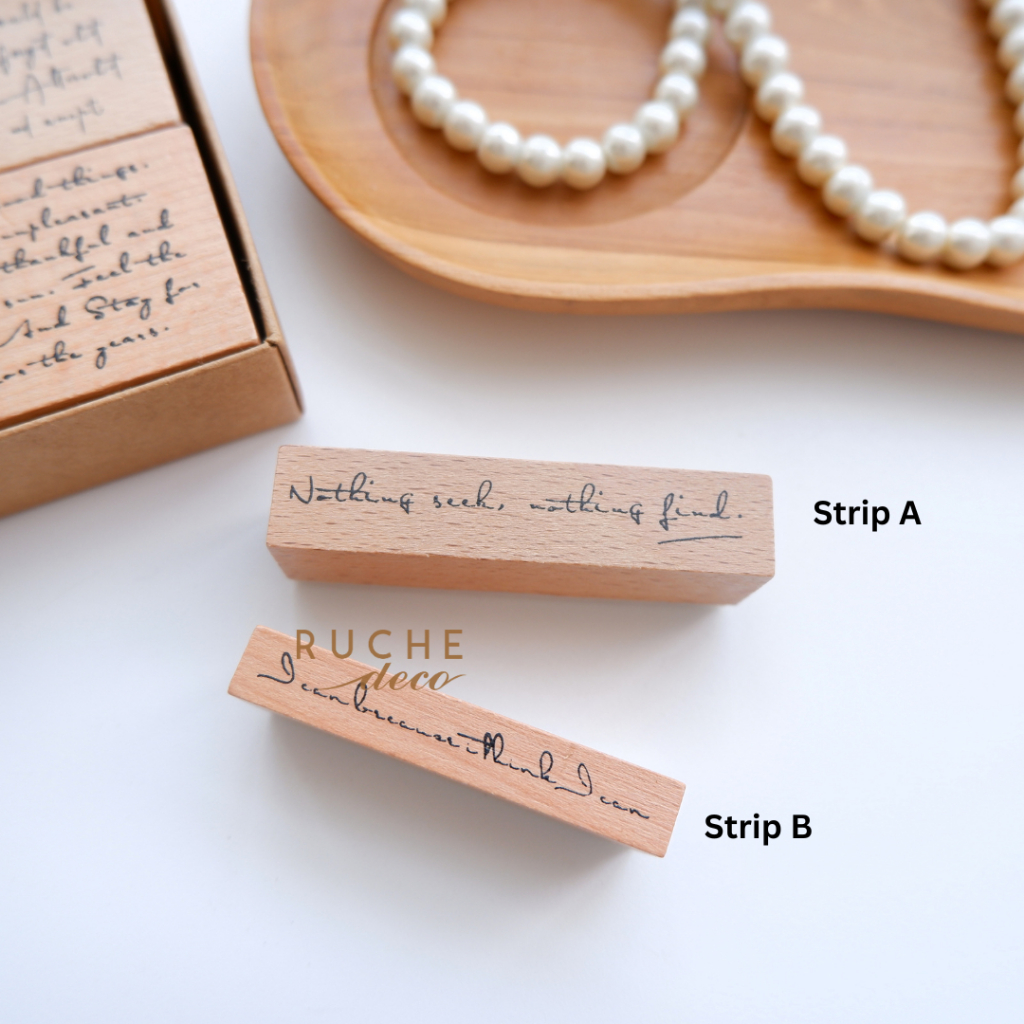 Jual RUCHE DECO - 1 pcs Wooden Stamps Old Letter Sentence - Stempel ...