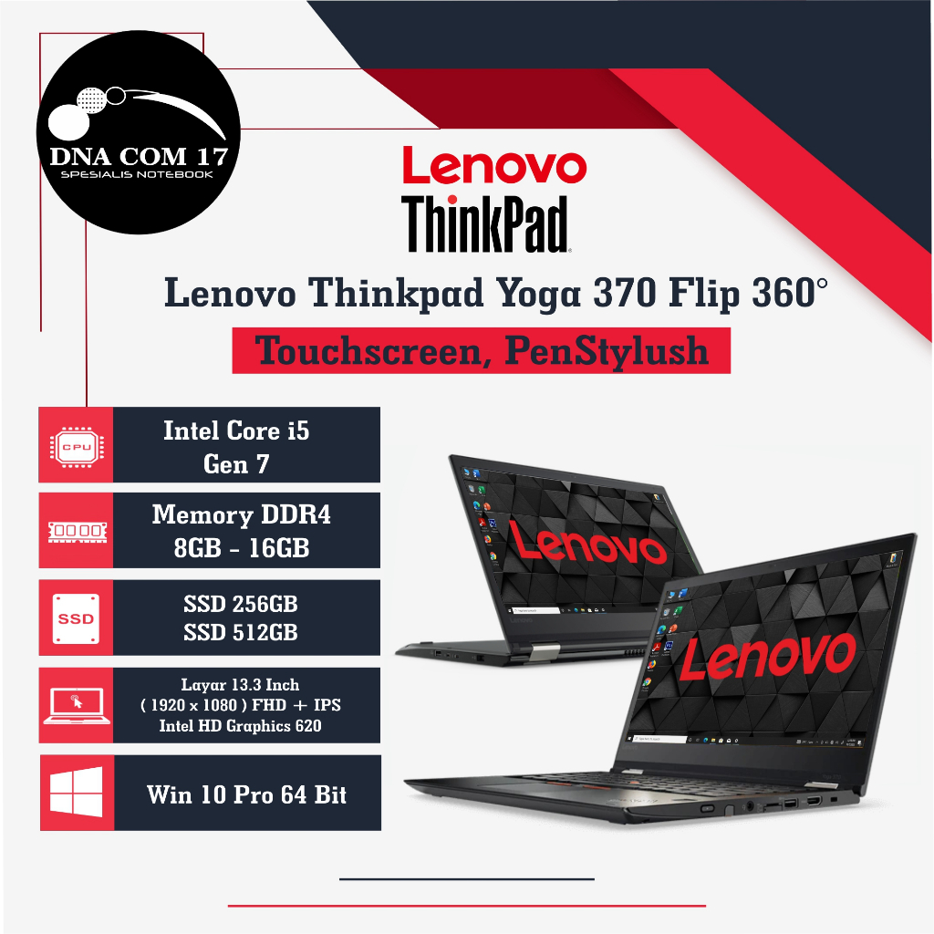 Jual Lenovo Thinkpad Yoga 260 / 370 i3 / i5 / i7 Gen 6 / 7 Mulus / Berkualitas / Bergaransi ...