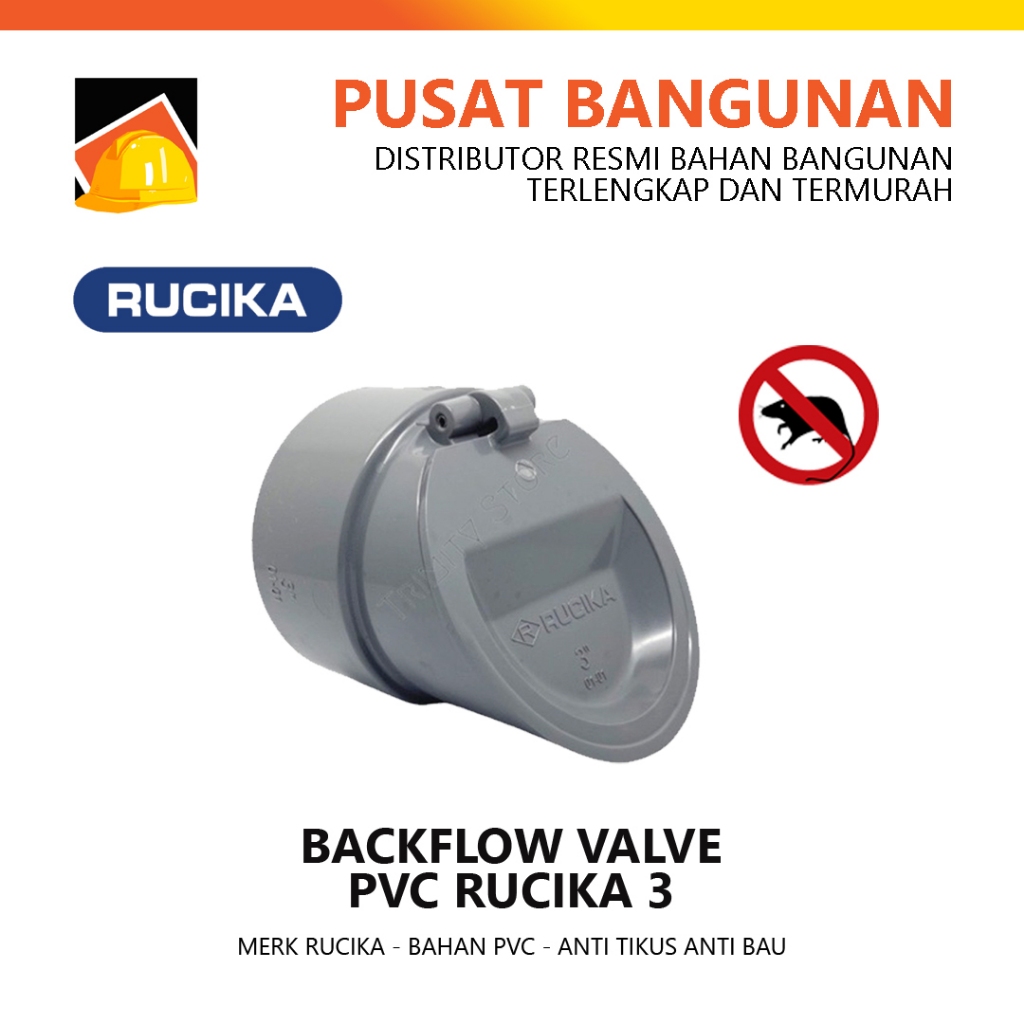 Jual BACKFLOW VALVE 3" RUCIKA TUTUP PIPA PEMBUANGAN GOT ANTI HEWAN ...