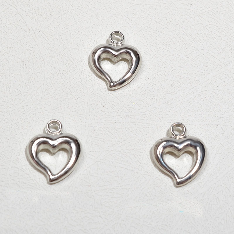 Jual 10 gr Manik-manik Charm Mote CCB Metalik - HEART LOVE CURVED ...