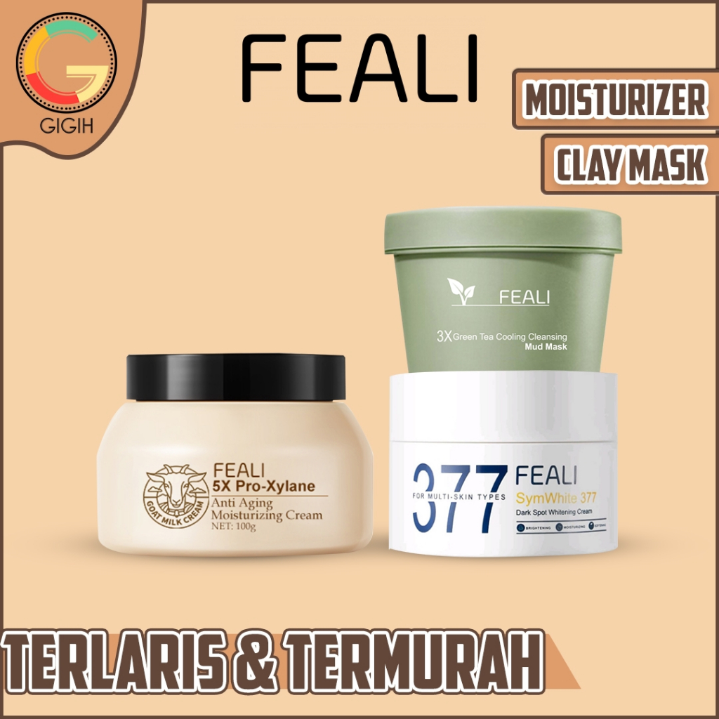 Jual FEALI Skincare Series - Clay Mask Green Tea | Goat Milk ...