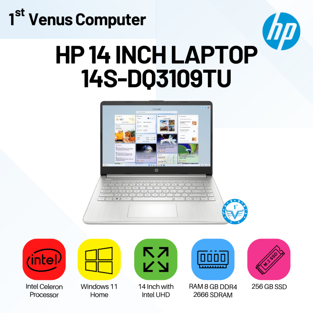 Jual Laptop HP 14 Inch 14s-dq3109TU / Intel Celeron / RAM 8GB / SSD ...