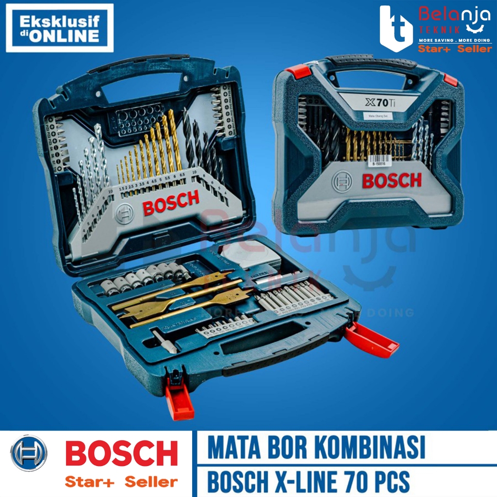 Jual Bosch Mata Bor Obeng Kombinasi X Line Set 70 Pcs Screwdriver Drill