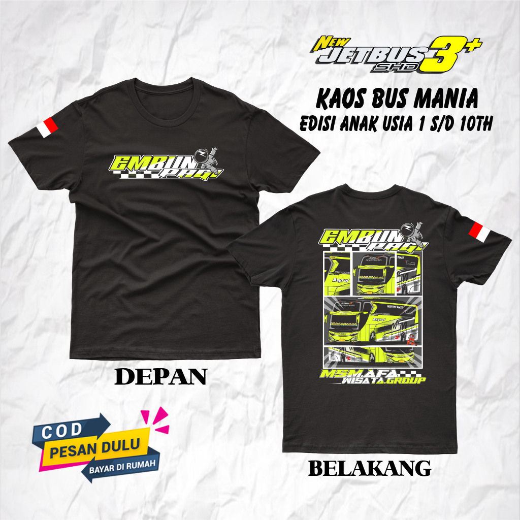 Jual KAOS BUSMANIA ANAK | KAOS ANAK BUS MANIA FREE STIKER | Baju Bus Mania Junior | BAJU BIS ...