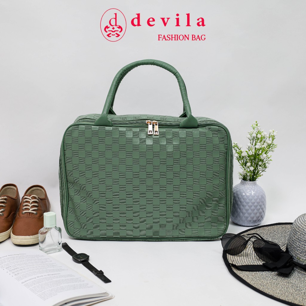 Jual DEVILA - Marvel Green Mint Boxes Tas Travel Bag Medium Size | Shopee Indonesia