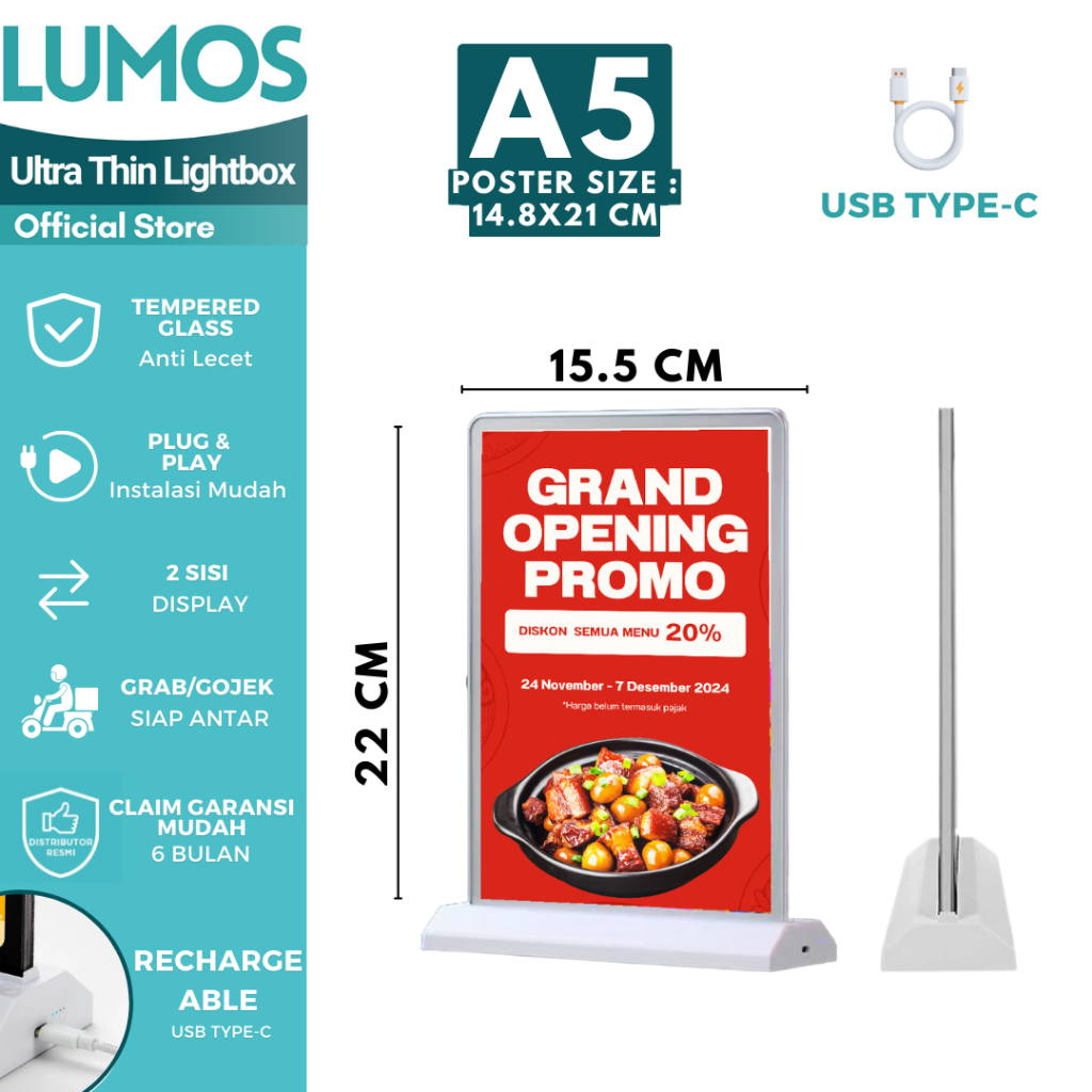 Jual Ultra Thin Battery Light Box A5 - Lumos 2.0 | LED Frame ...