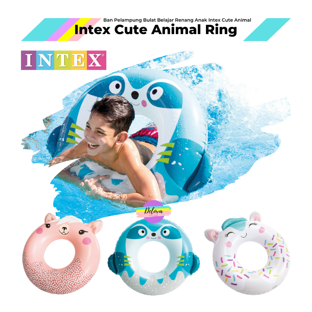 Jual Intex Cute Animal Swim Ring 91 84 cm Ban Pelampung Belajar Renang ...