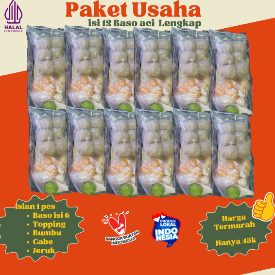 Jual PAKET 12 Bungkus BASO ACI HOMEMADE boci isi 6 bakso aci termurah ...