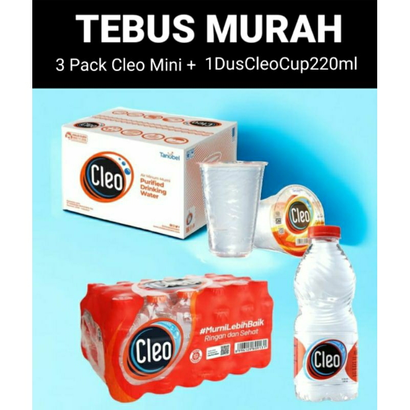 Jual Paket hemat cleo mini 3 pack_1 Dus cleo cup | Shopee Indonesia