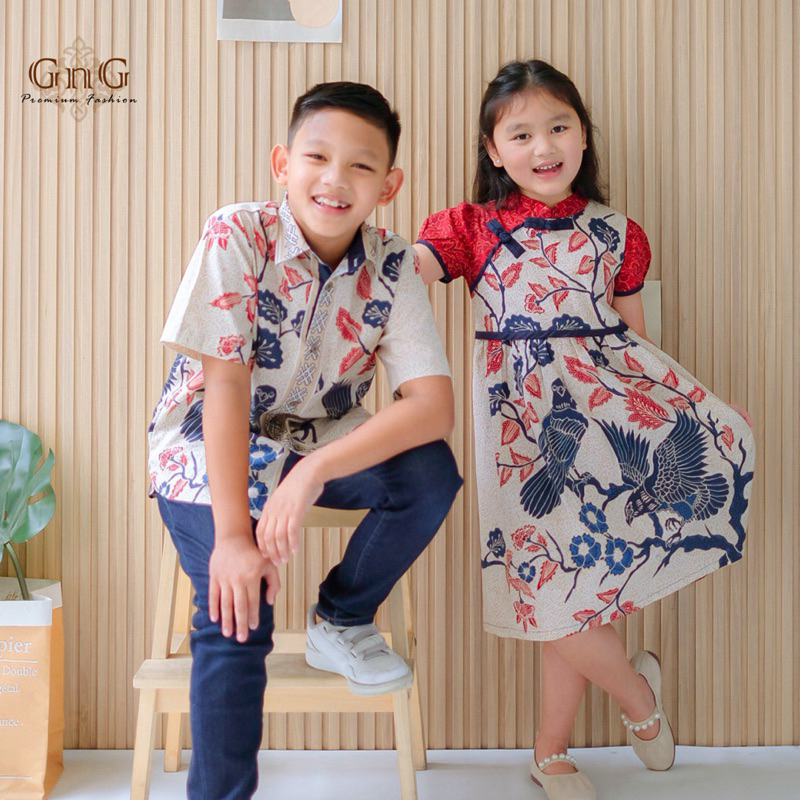 Jual Batik Anak UPH Red / Dress Batik Anak/ Kemeja Batik Anak | Shopee ...