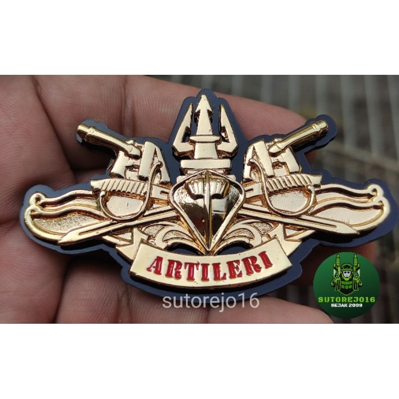 Jual brivet brevet brefet wings artileri tni AL latar mika akrilik ...